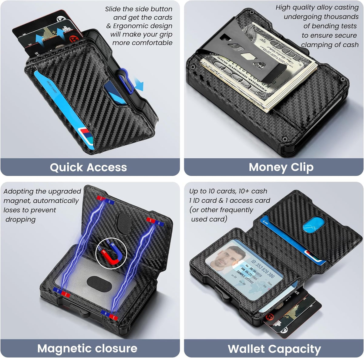 Airzoo Pop Up Wallet | Slim Bifold Card Holder – Kinzd