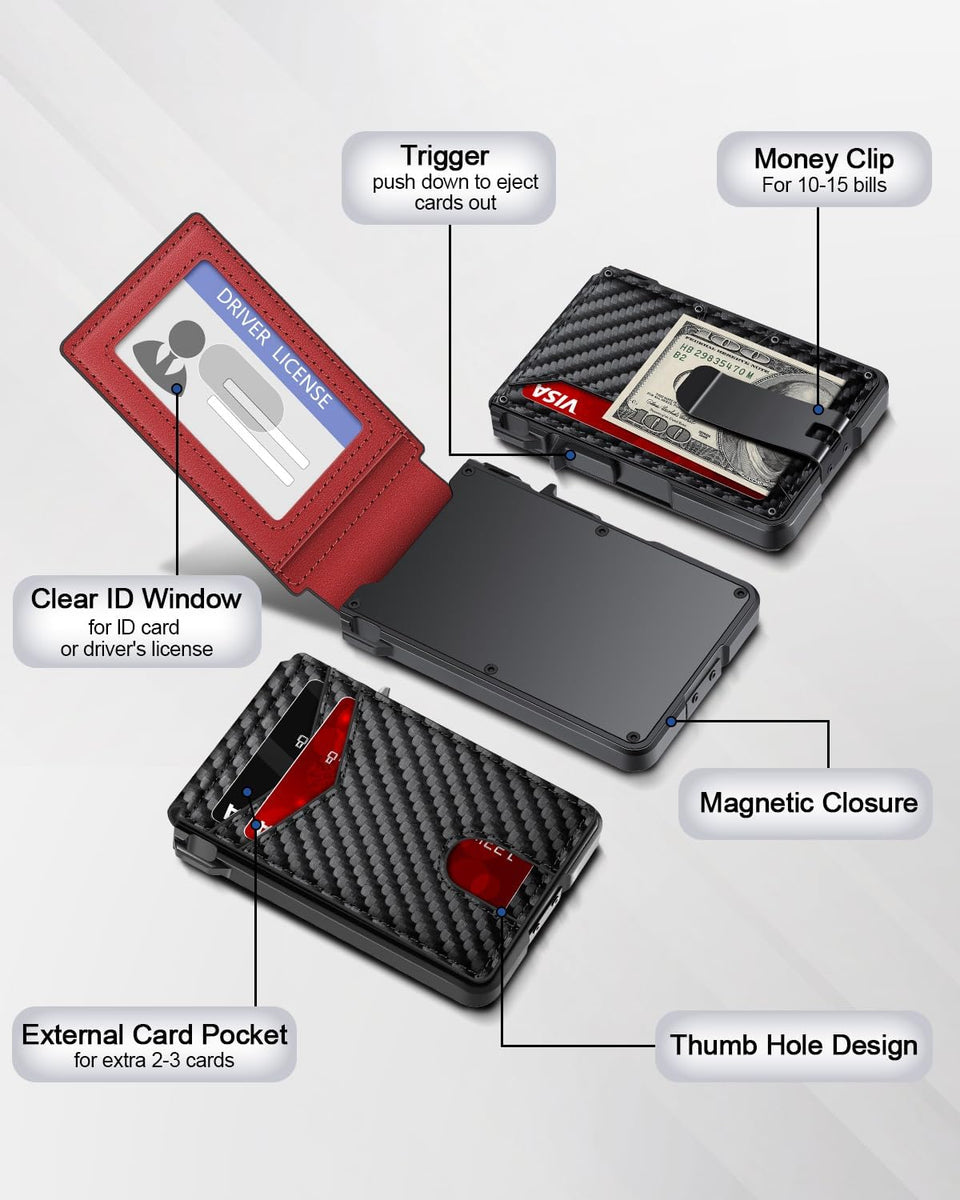 ZALVEX Pop Up Aluminum Wallet with Money Clip – Kinzd