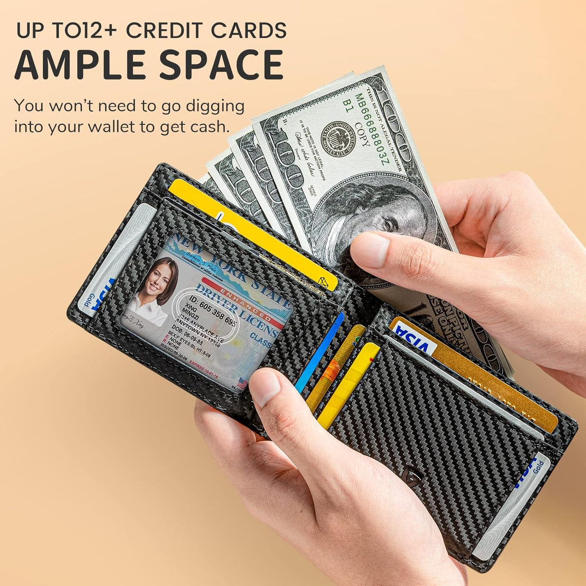 GSOIAX Carbon Fiber Bifold Wallet – Kinzd