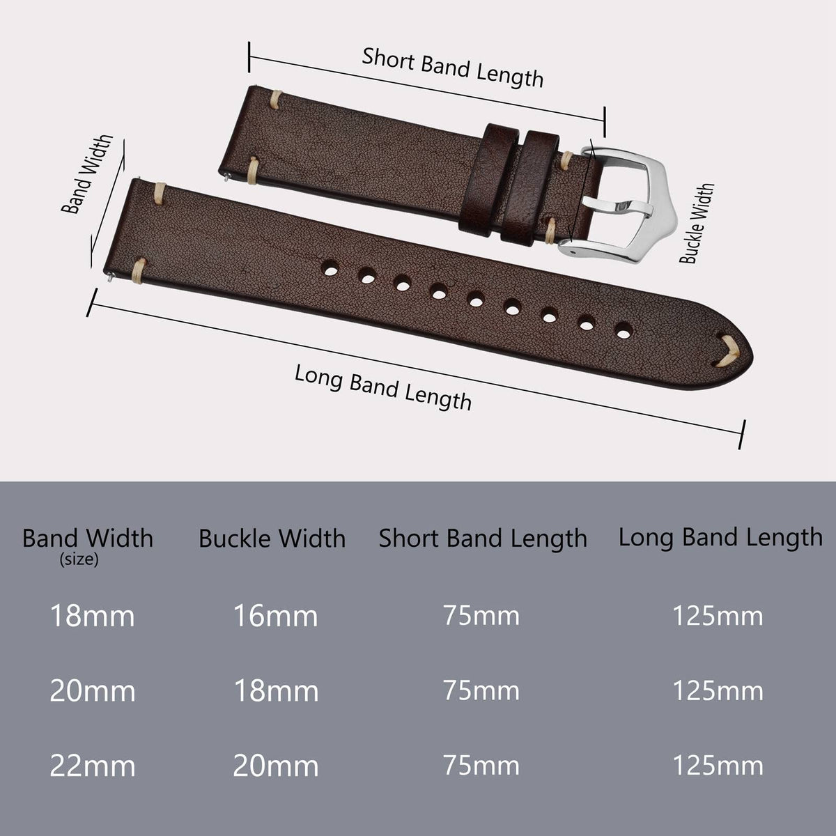 BISONSTRAP Leather Watch Bands for Men – Kinzd