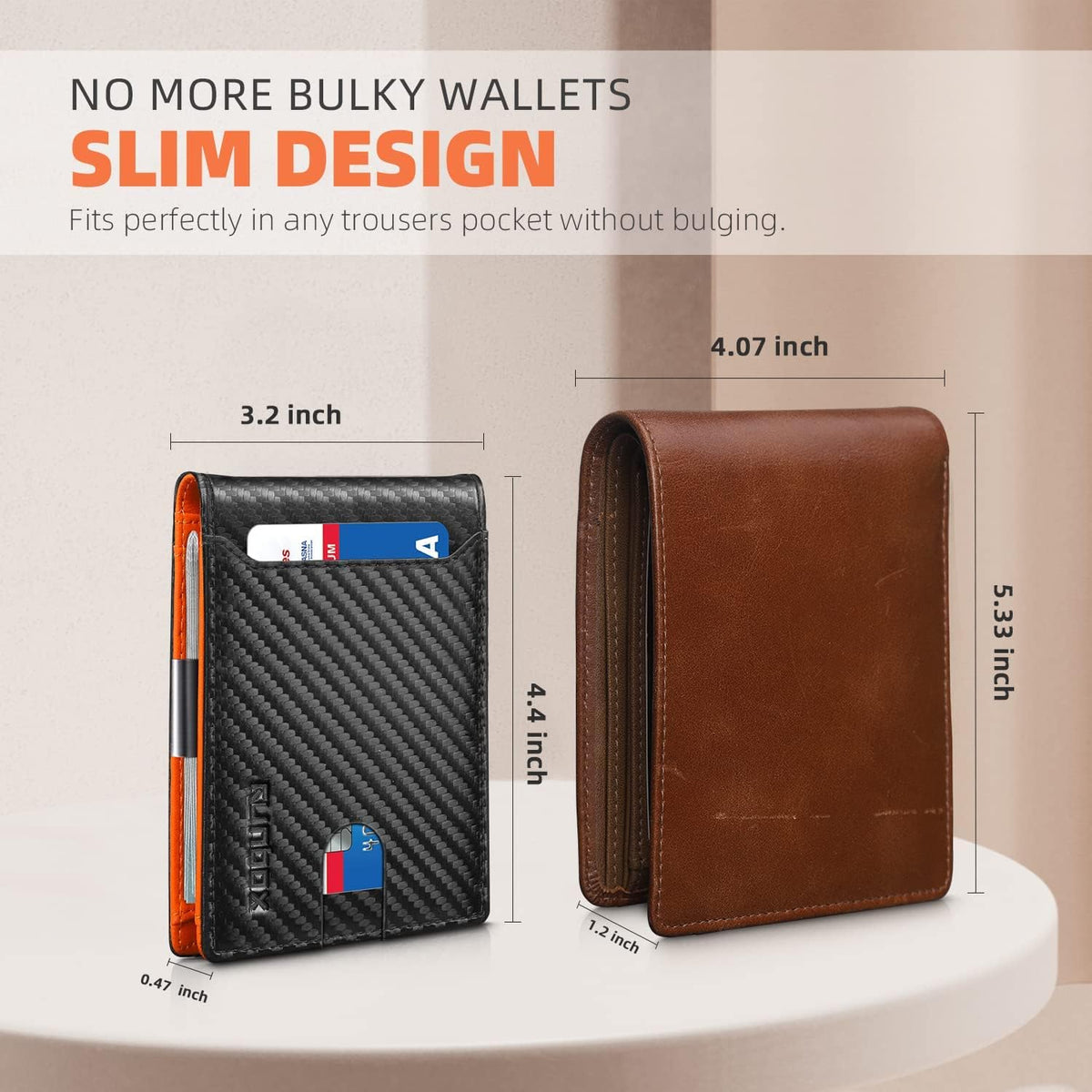 RUNBOX Slim Bifold Wallet | Money Clip – Kinzd