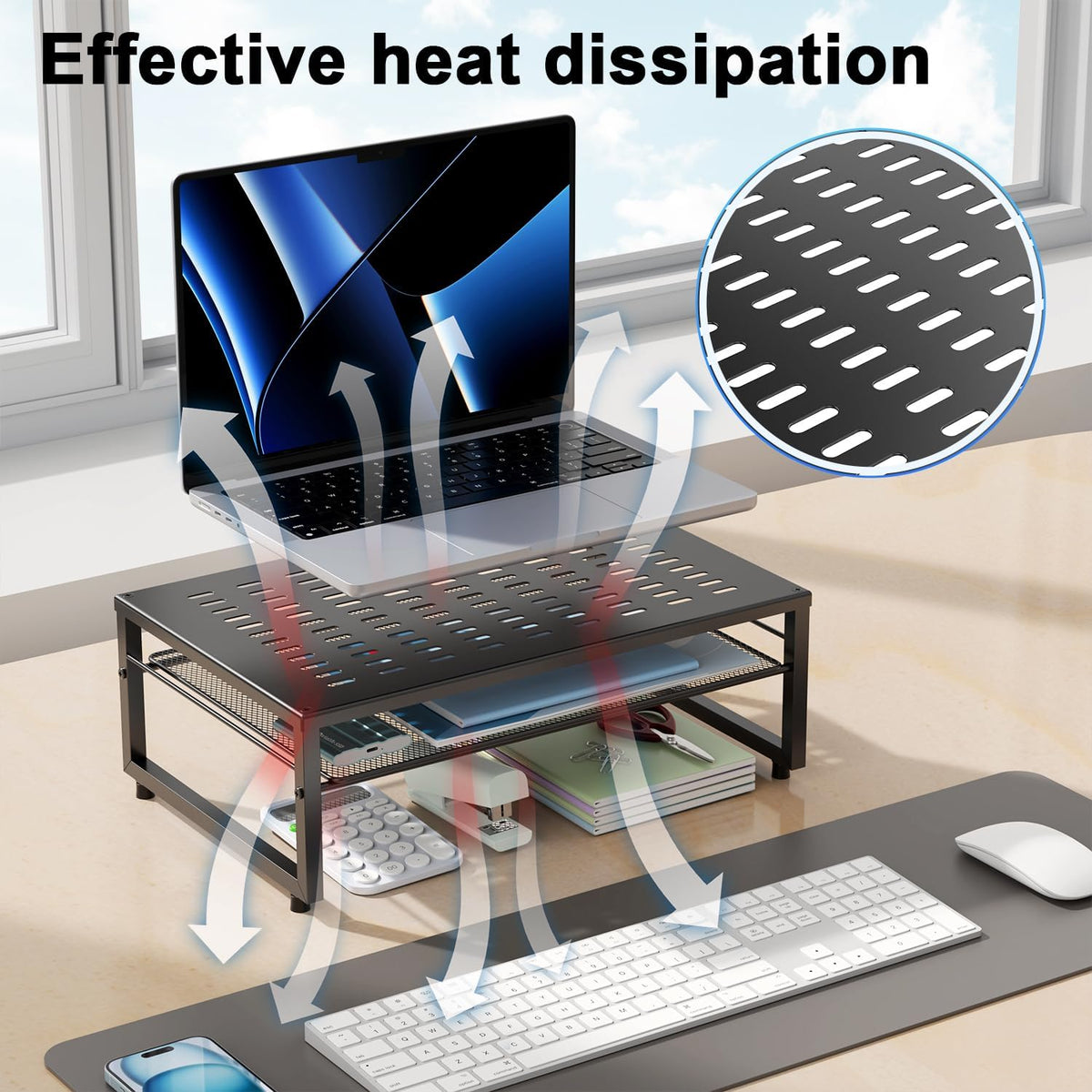 gianotter 2-Tier Metal Monitor Raise Stand – Kinzd